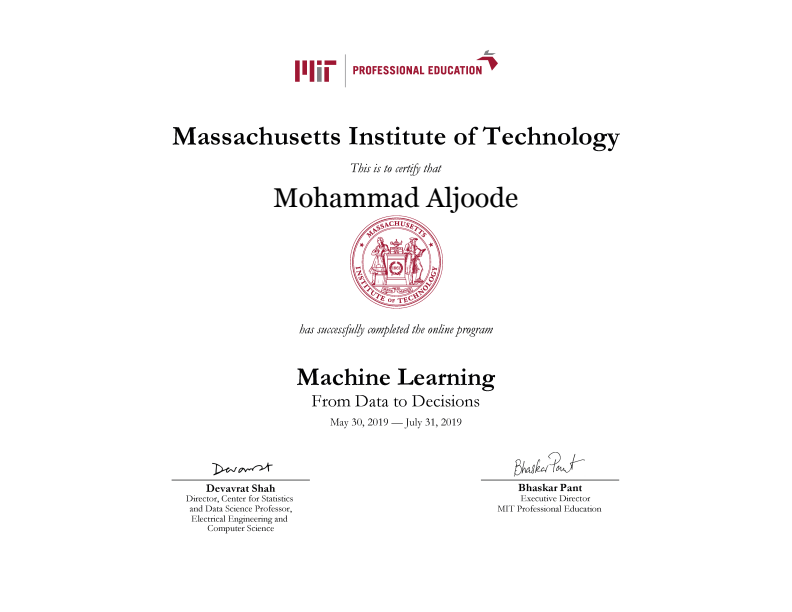 MIT - Machine Learning